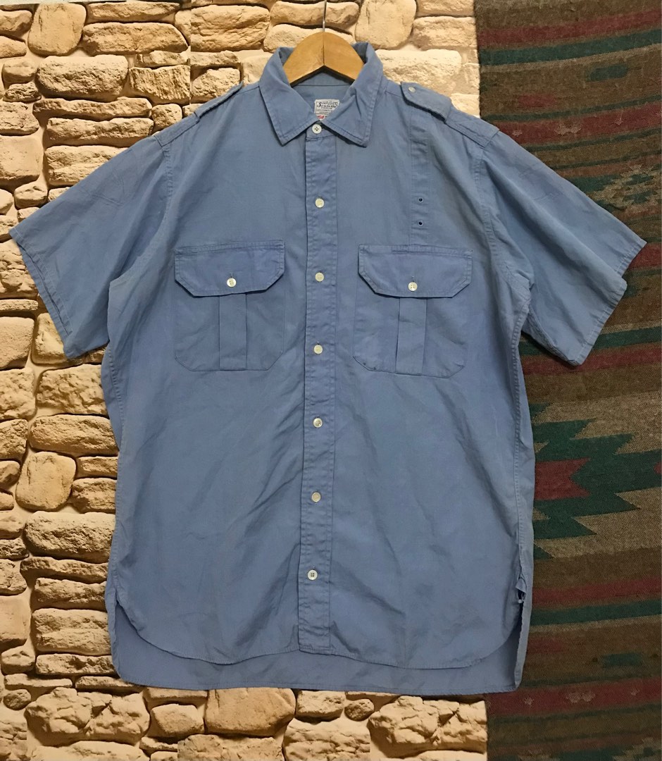 Vintage Workshirt Made of Simpsons Soulette Poplin, Men's Fashion, Tops ...