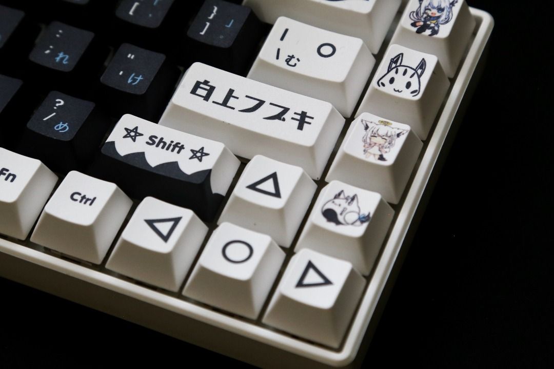 Vtuber Hololive JP Shirakami Fubuki Theme PBT Keycaps, Computers & Tech ...