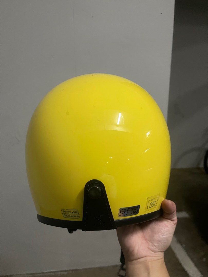 Yellow Motorcycle Retro Helmet with visor, Motorcycles, Motorcycle ...