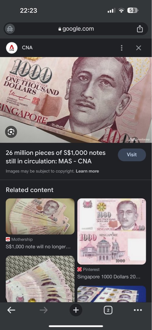 $1000 note, Hobbies & Toys, Memorabilia & Collectibles, Currency on ...