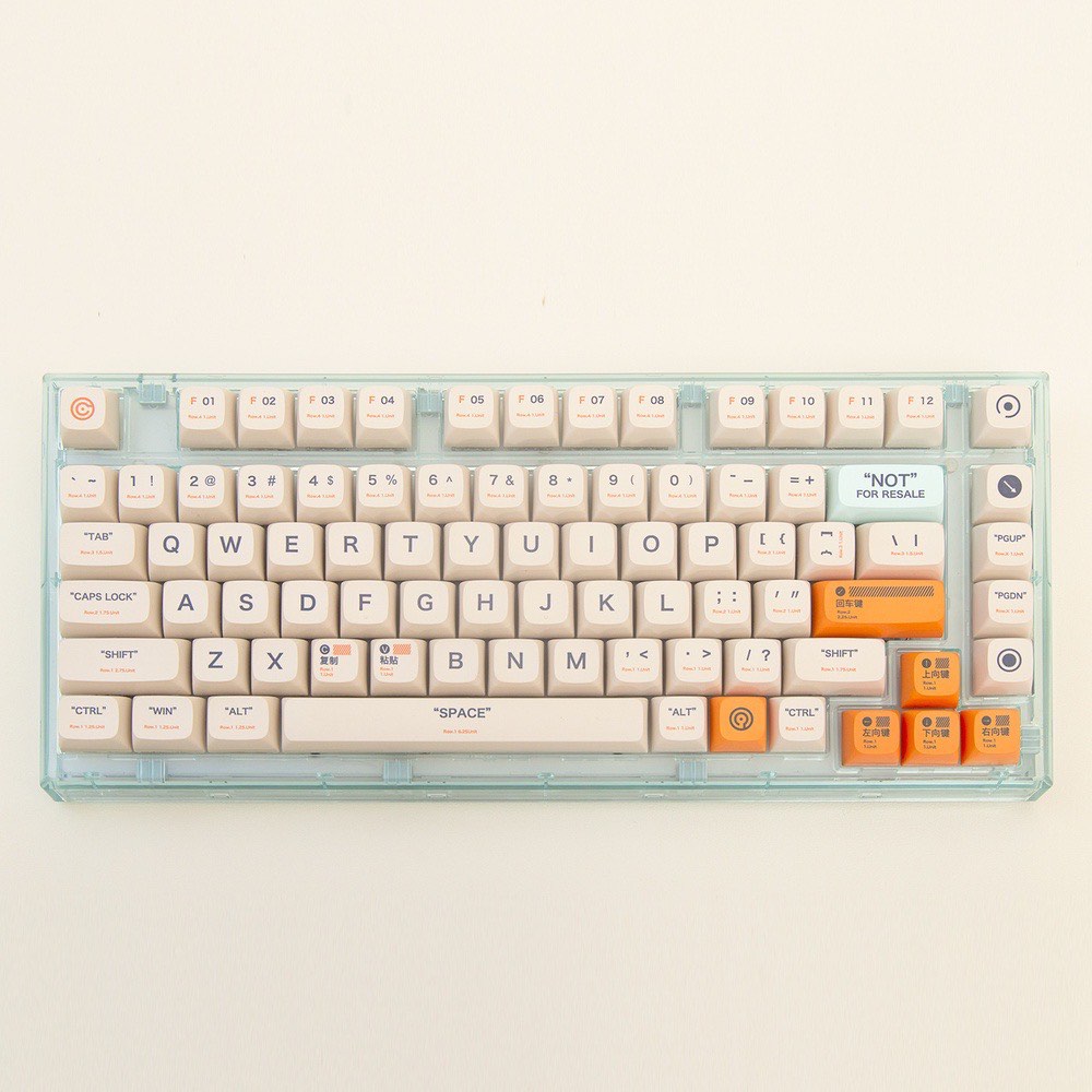 140 Keys Plastic Keycap XDA Profile Retro PBT DYE SUB Mechanical ...
