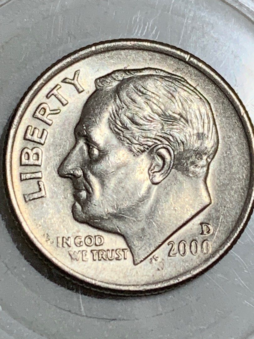 2000 Roosevelt Dime Full Bands/ Full Torch . Doubling on Mint Mark ...