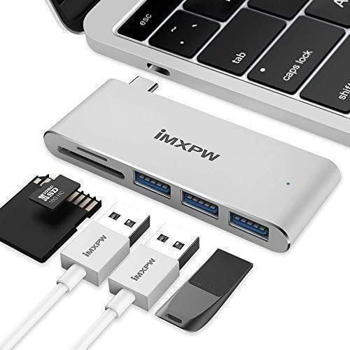 2333) USB C HUB WITH SD MICRO SD/TF CARD READER, IMXPW TRIVERA TYPE C ...