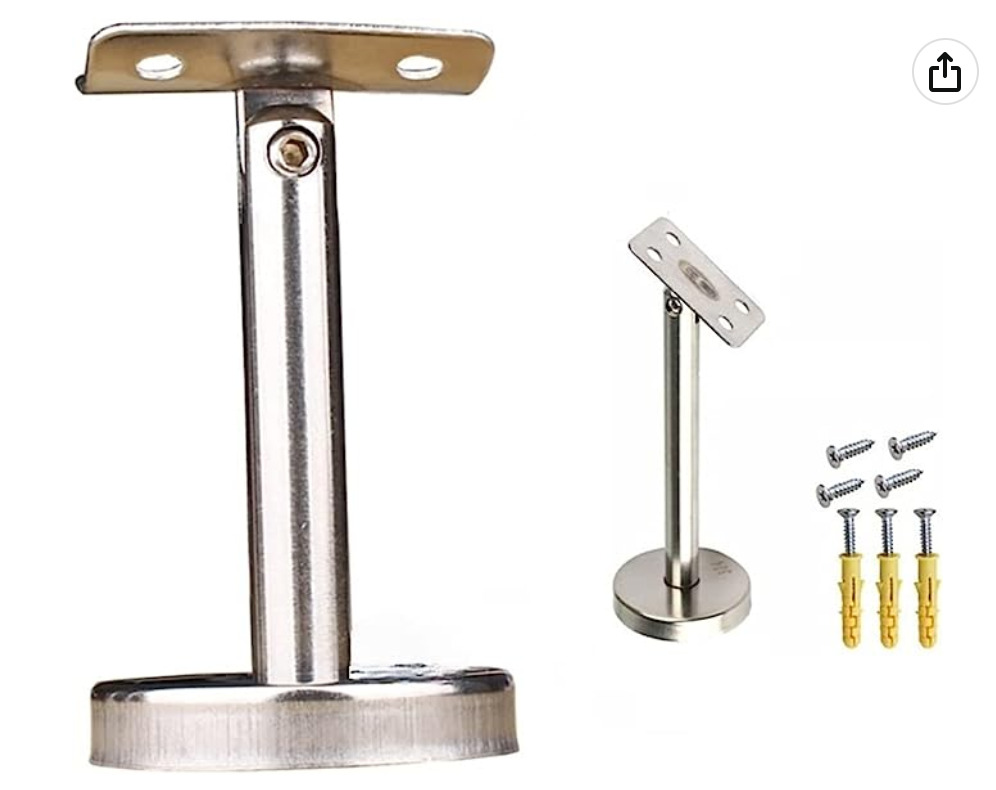 304 Stainless Steel Handrail Wall Mount Straight Vertical Post Support ...