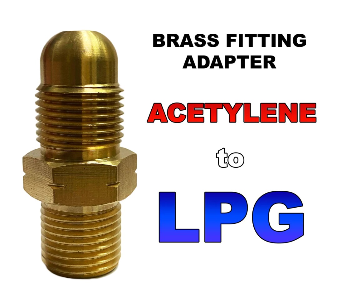 Acetylene to LPG Adapter / Adaptor Brass Fitting for Welding & Cutting ...