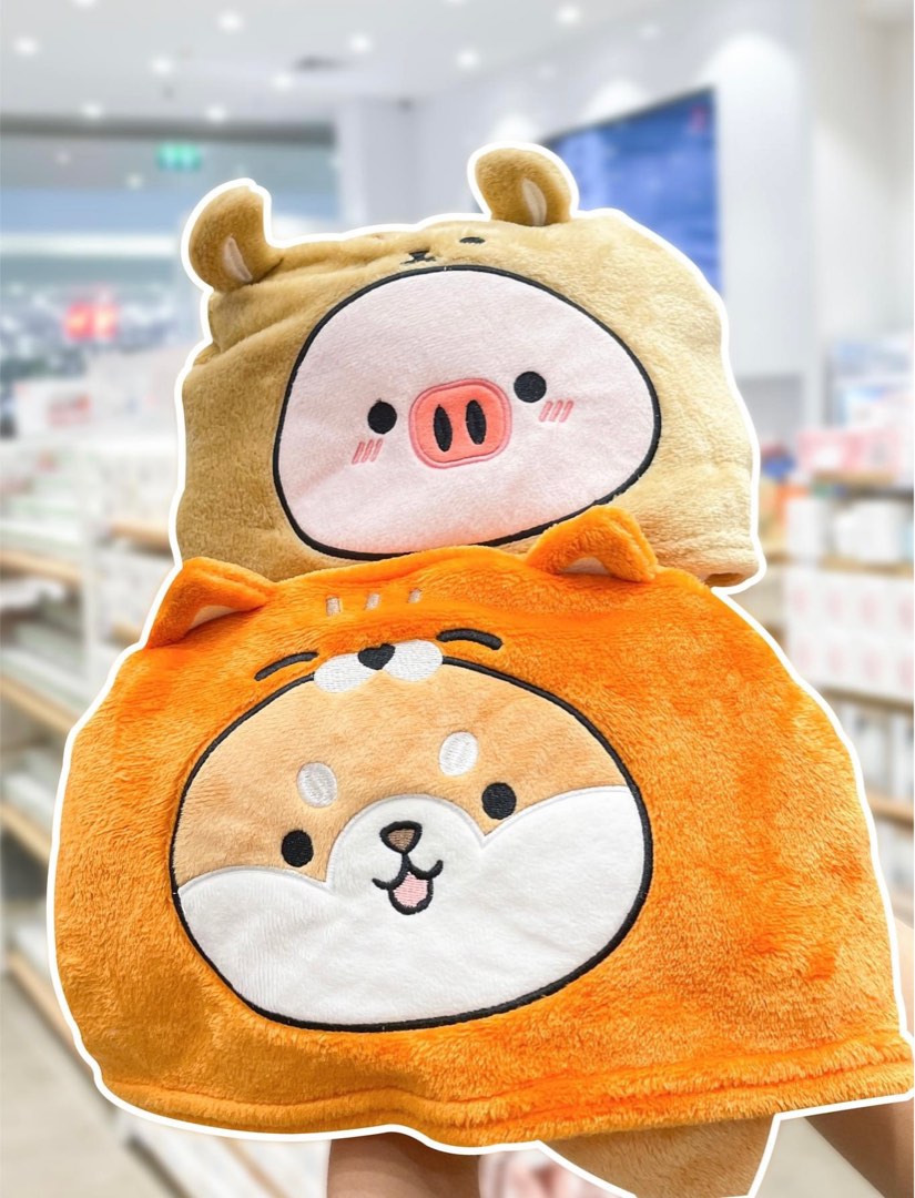 Animal Cosplay Blanket with Hat by Miniso (Penguin Panda Pig ...