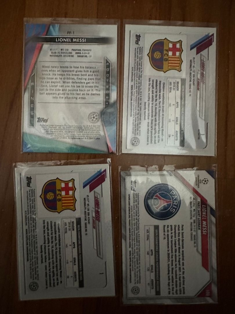 Assorted Lionel messi cards, Hobbies & Toys, Toys & Games on Carousell