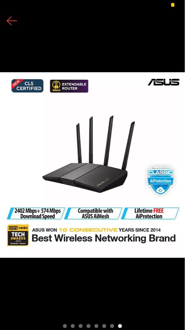 ASUS RT-AX3000P Dual Band WiFi 6 Extendable Router, Computers & Tech ...