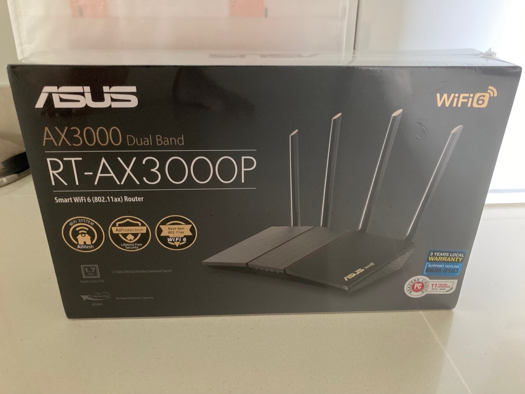 ASUS RT-AX3000P Dual Band WiFi 6 Extendable Router, Computers & Tech ...