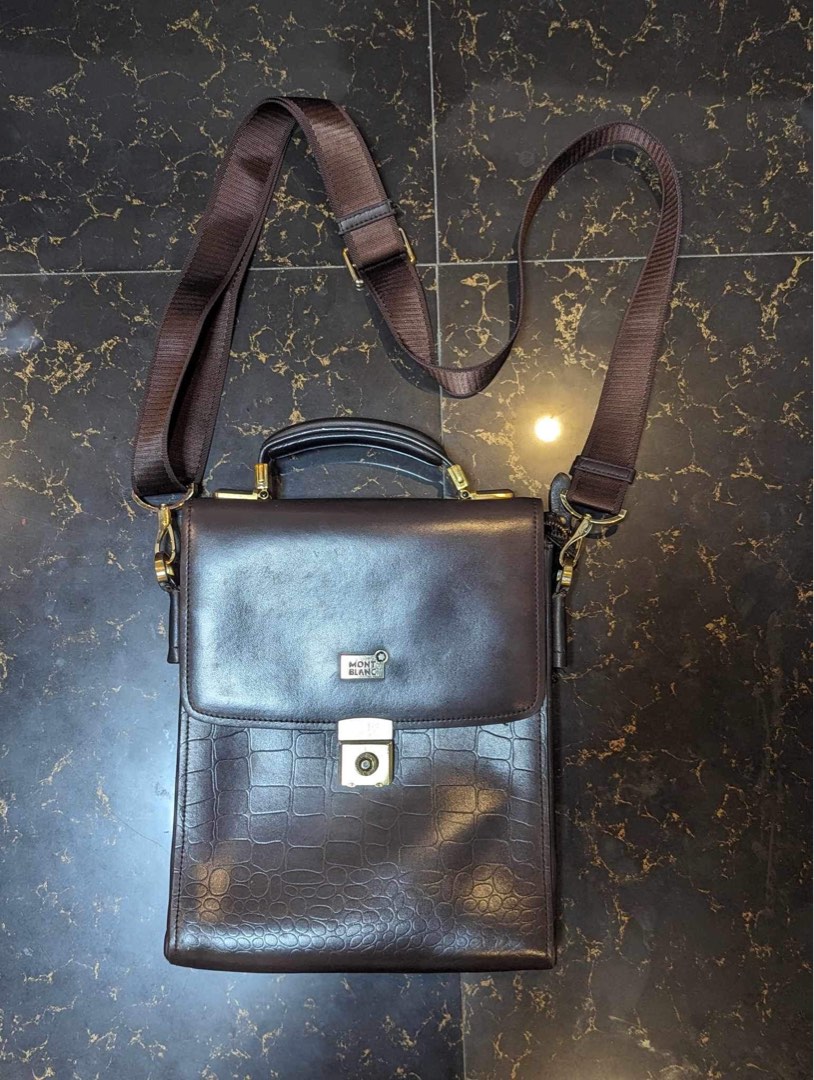 Authentic Vintage Montblanc Reporters Bag 2 tone Leather on Carousell