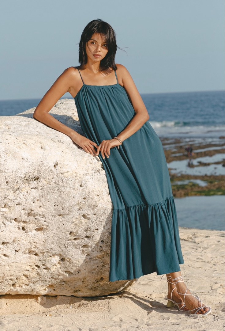 Beach Please Maxi in Teal, Women's Fashion, Dresses & Sets, Dresses on ...