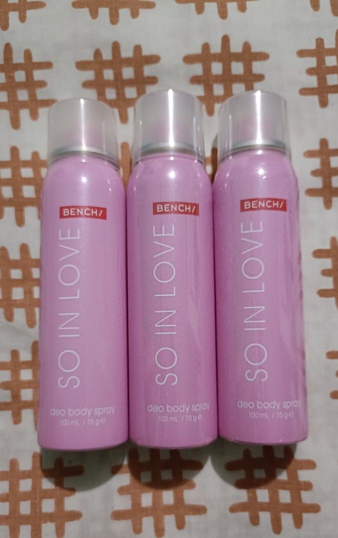 bench so in love deo body spray / bench perfume, Beauty & Personal Care ...