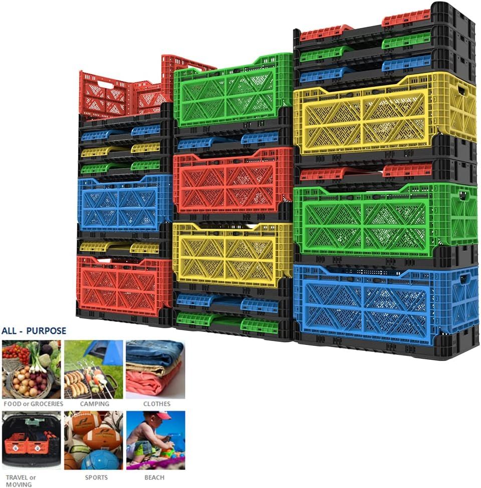 stackable plastic milk crates