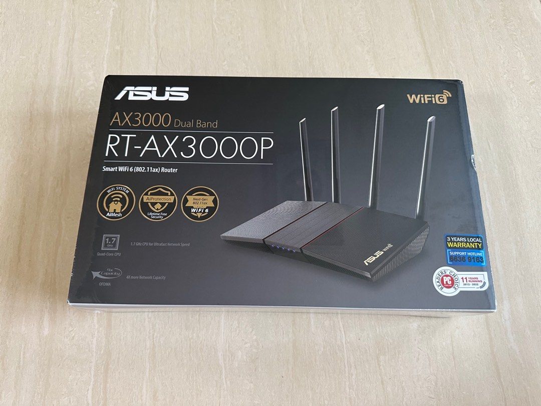 BNIB Asus RT-AX3000P Dual Band WiFi 6 Router , Computers & Tech, Parts ...