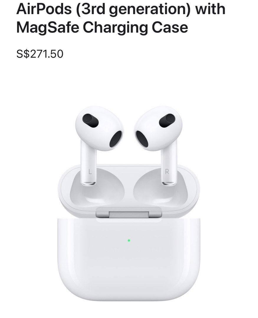 Brand new apple gen 3 AirPods MagSafe charging case, Audio, Earphones ...