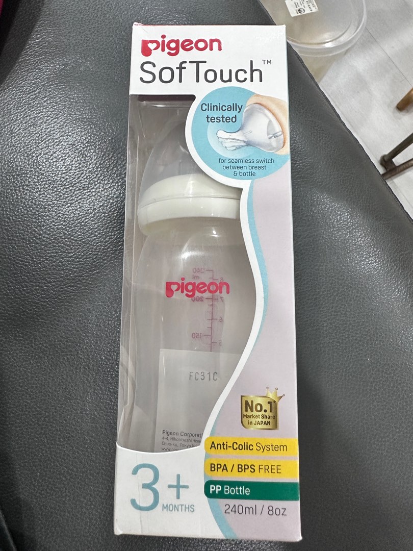 [Brand new] Pigeon PP SofTouch bottle 240ml (4 available), Babies ...