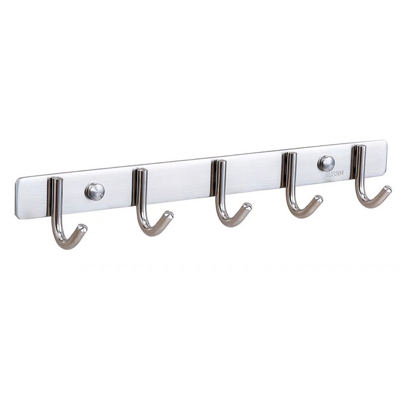 Brand new Stainless steel door wall robe clothes hooks rack kitchen ...