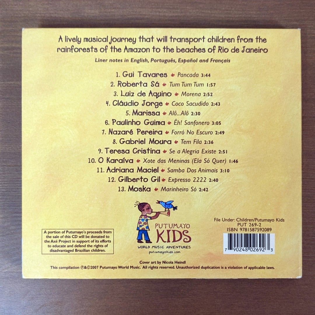 Brazilian Playground - Putumayo Kids - CD Album, 興趣及遊戲, 音樂、樂器 & 配件, 音樂與 ...