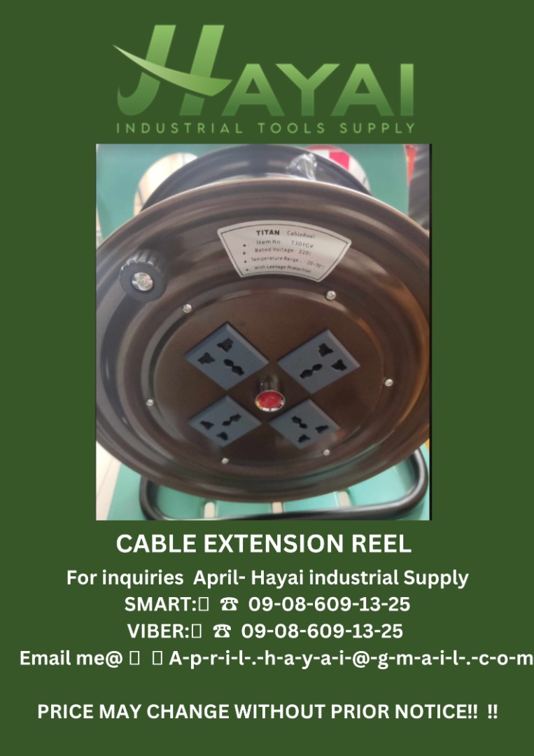 Cable extension reel, Commercial & Industrial, Construction Tools ...