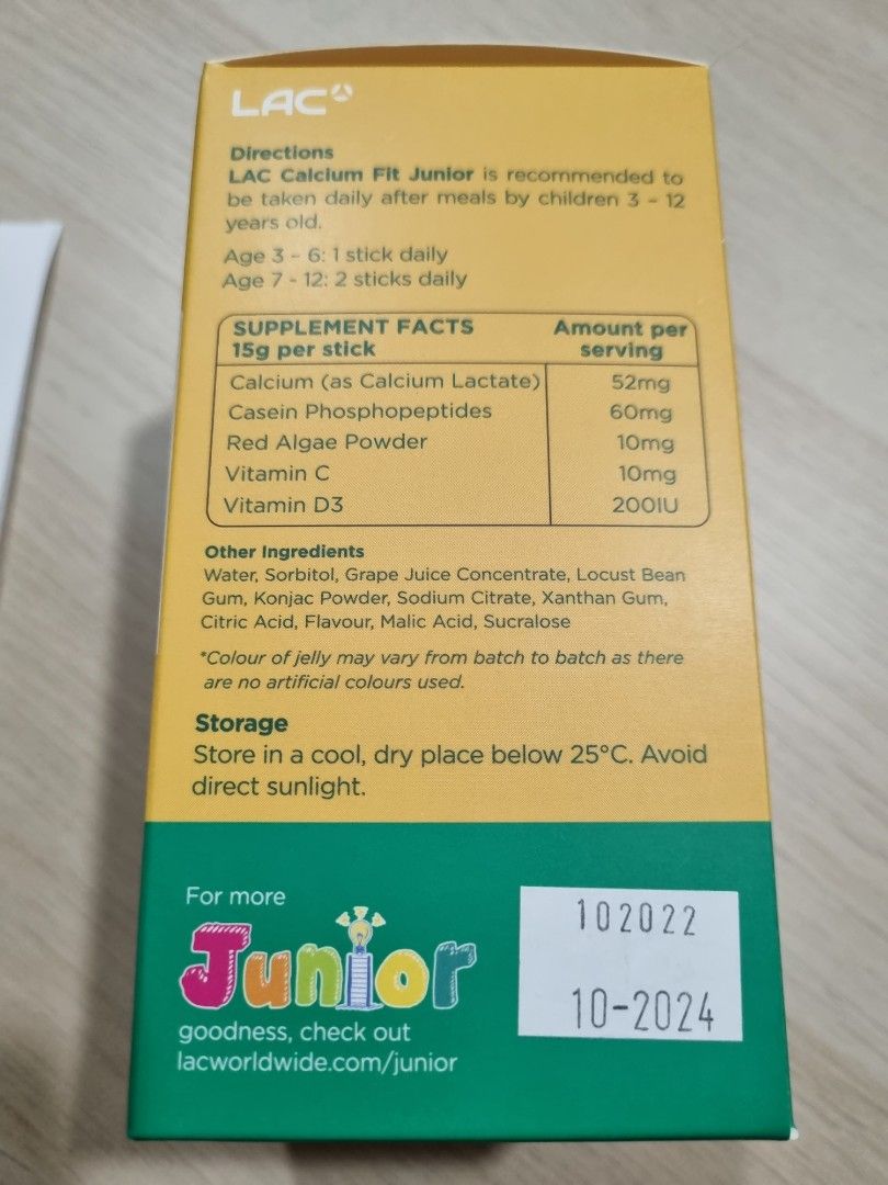 Calcium Fit Junior Jelly, Health & Nutrition, Health Supplements ...