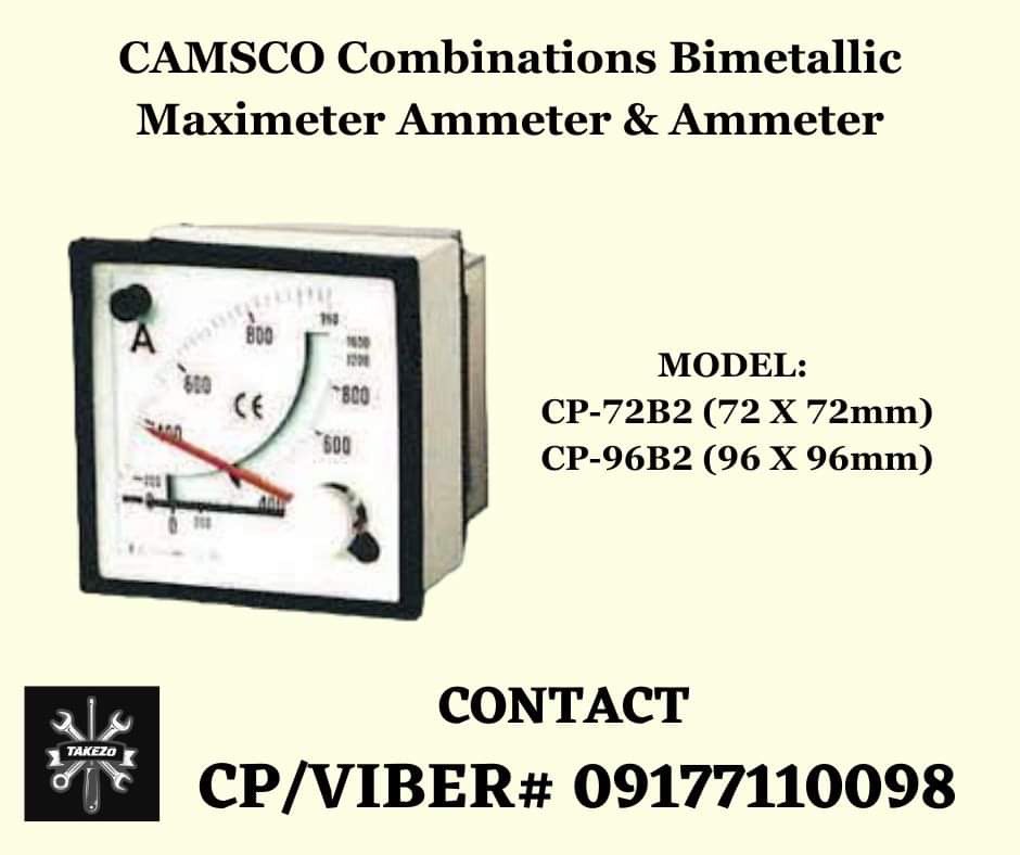 CAMSCO COMBINATION BIMETALLIC MAXIMETER AMMETER & AMMETER, Commercial ...