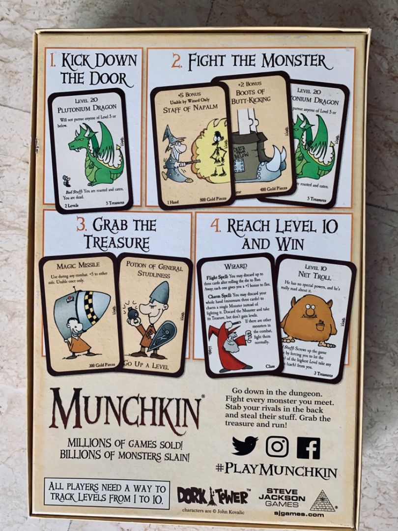 Cardgame: munchkin, Hobbies & Toys, Toys & Games on Carousell