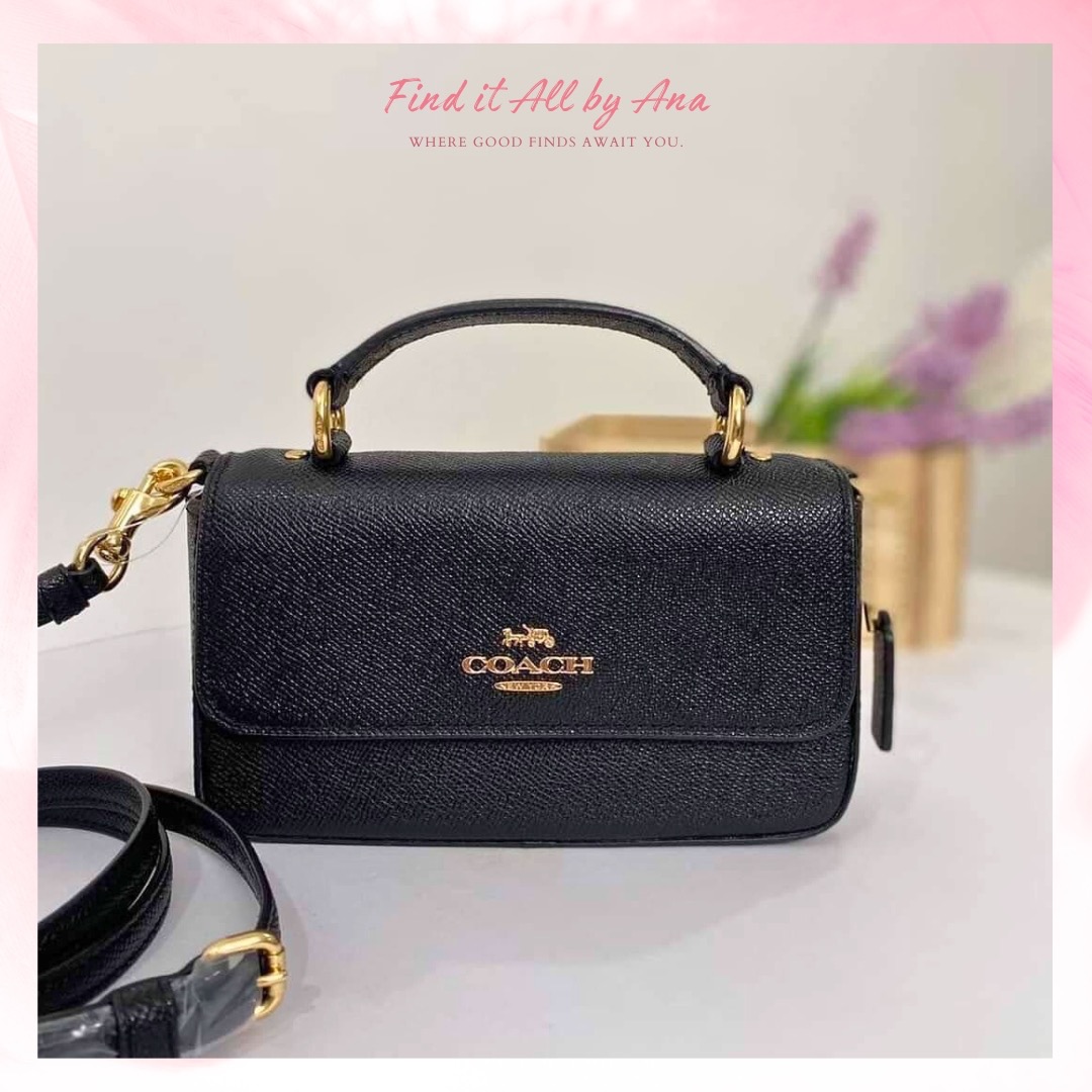 COACH MINI JOSIE TOP HANDLE CROSSBODY BAG BLACK on Carousell