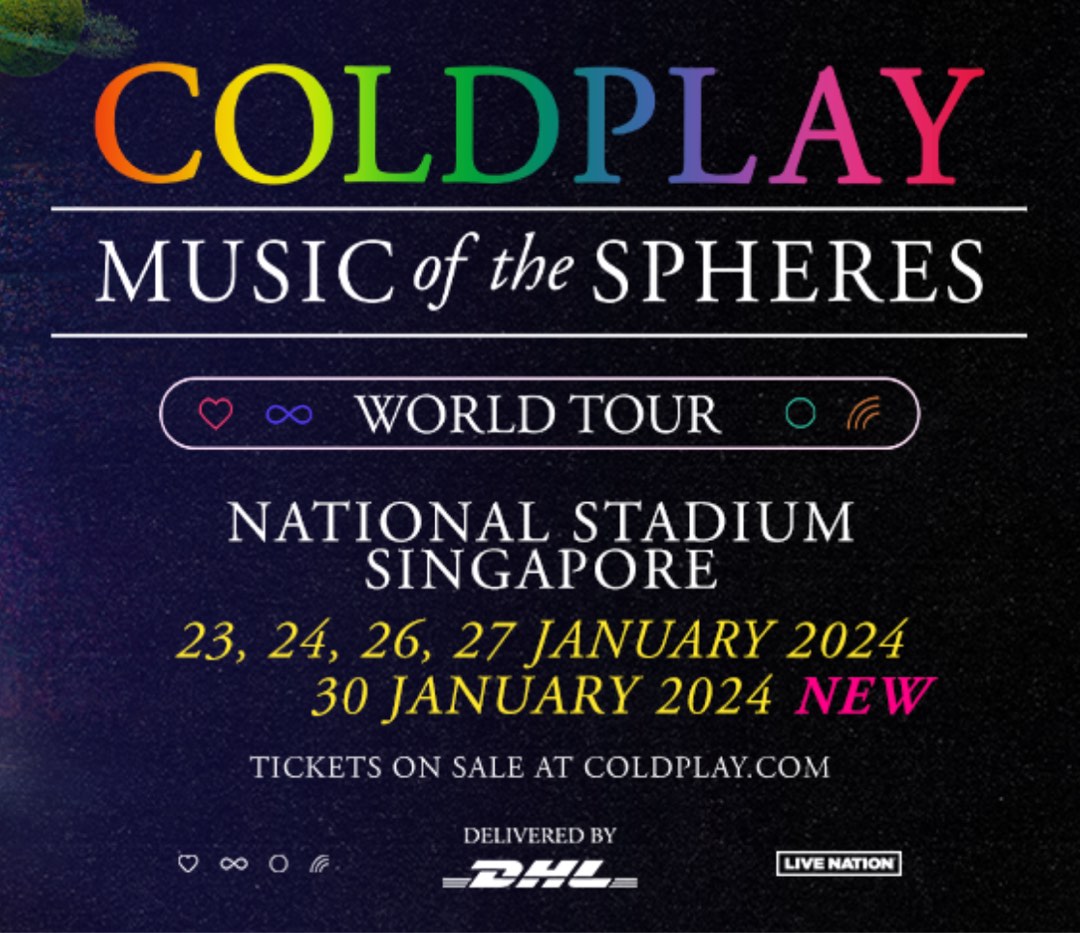 Coldplay Cat 2 Singapore concert tickets, Tickets & Vouchers, Event ...