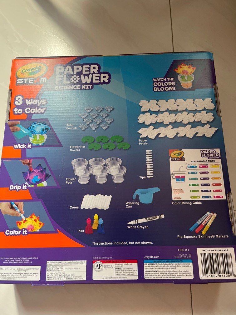Crayola Paper Flower Science Kit, Hobbies & Toys, Stationery & Craft ...