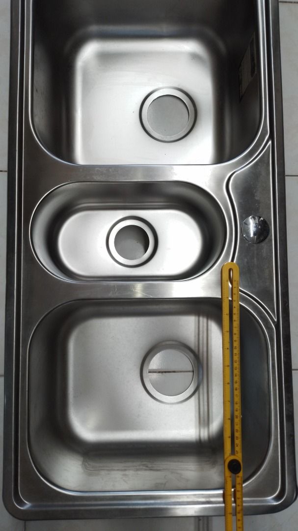 CREMONA 2 SINK AND DRAINER IN THE MIDDLE, Furniture & Home Living ...