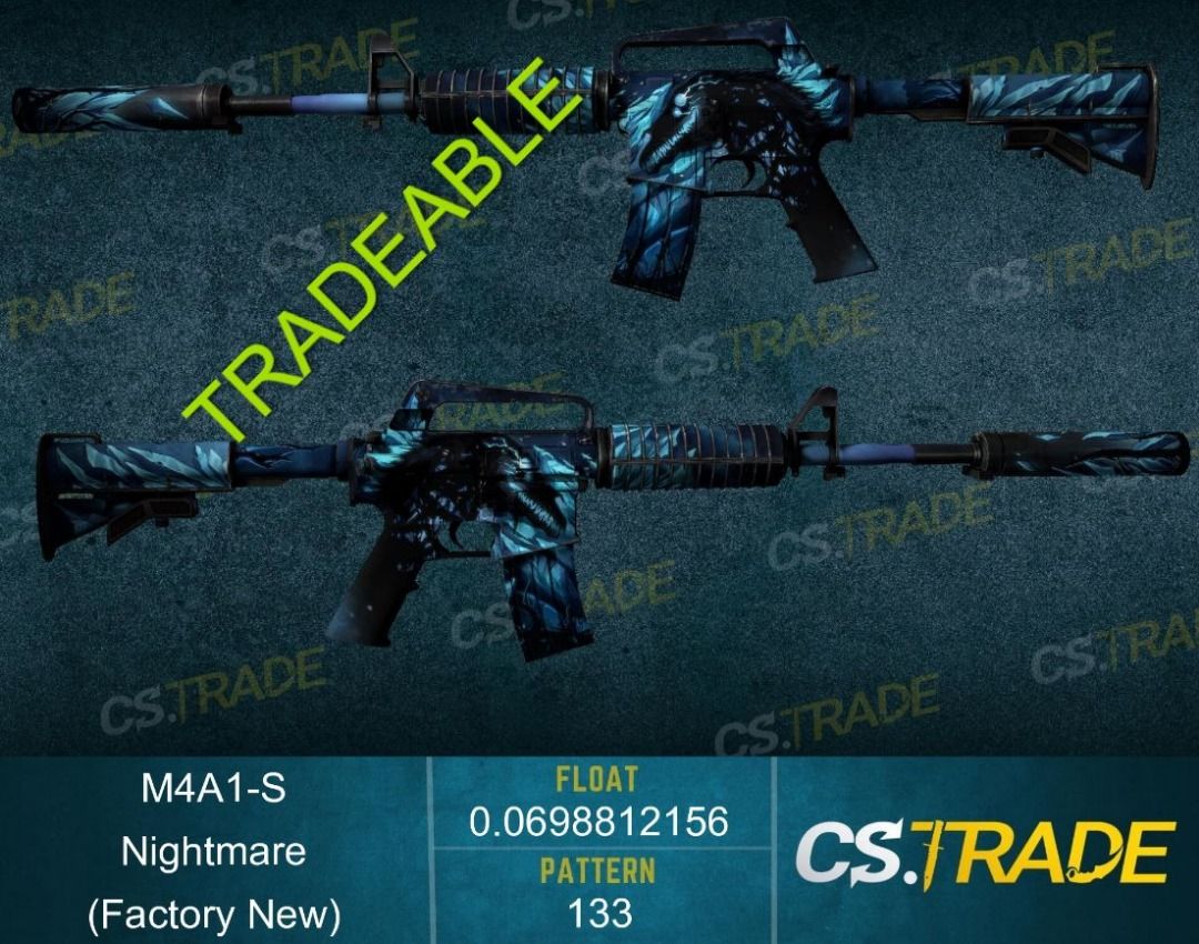CSGO ★ M4A1-S | Nightmare (Factory New) ★ Skins, Video Gaming, Gaming ...