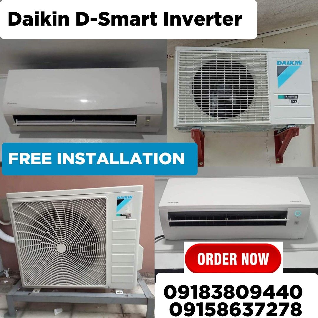 DAIKIN D-SMART INVERTER SPLIT TYPE AIRCON, TV & Home Appliances, Air ...