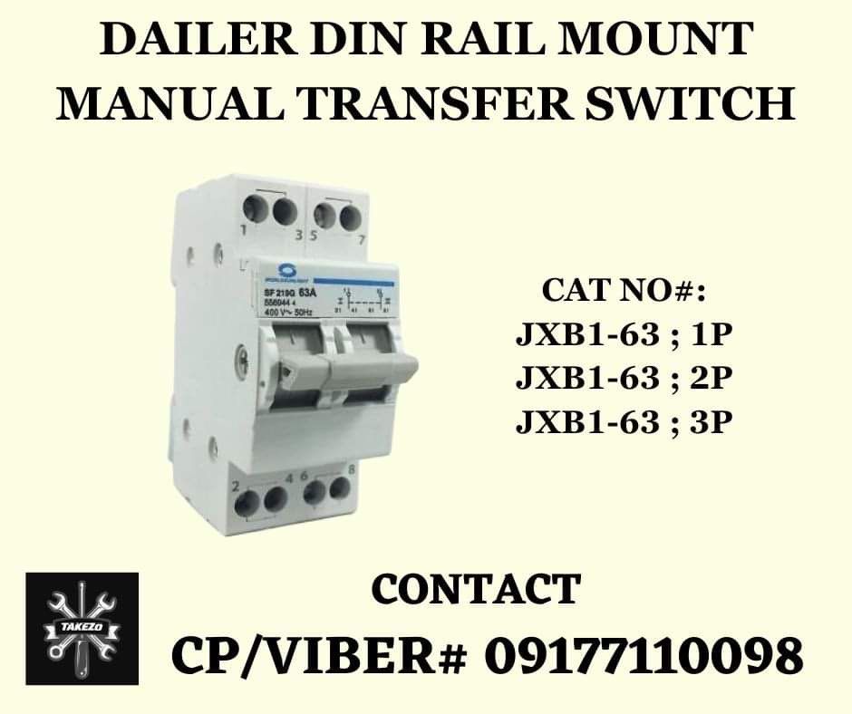 DALIER DIN RAIL MOUNT MANUAL TRANSFER SWITCH, Commercial & Industrial ...