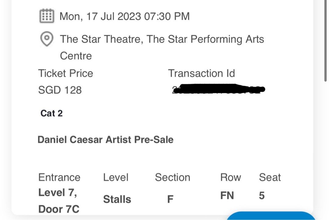 Daniel Caesar Superpowers Tour Cat 2 Tickets, Tickets & Vouchers, Event Tickets on Carousell