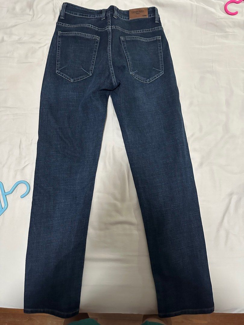 Dark indigo denim jeans, Men's Fashion, Bottoms, Jeans on Carousell