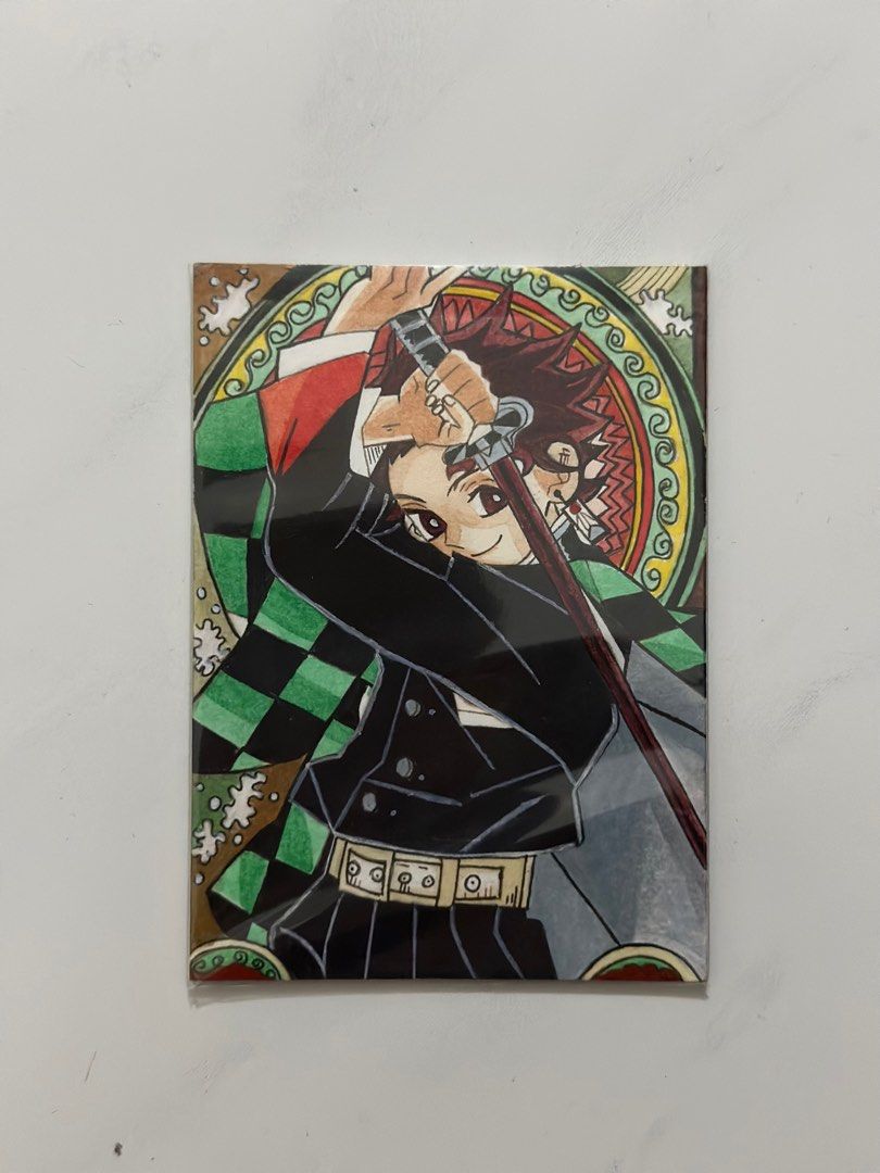 Demon Slayer Hand Painted Card *in acrylic, Hobbies & Toys, Toys ...