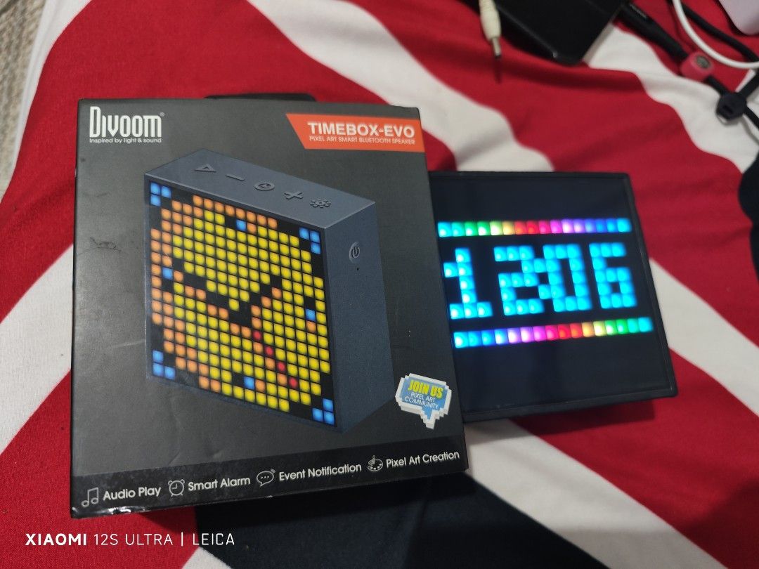 Divoom Timebox Evo Bluetooth speaker with Pixel art, Audio, Soundbars ...