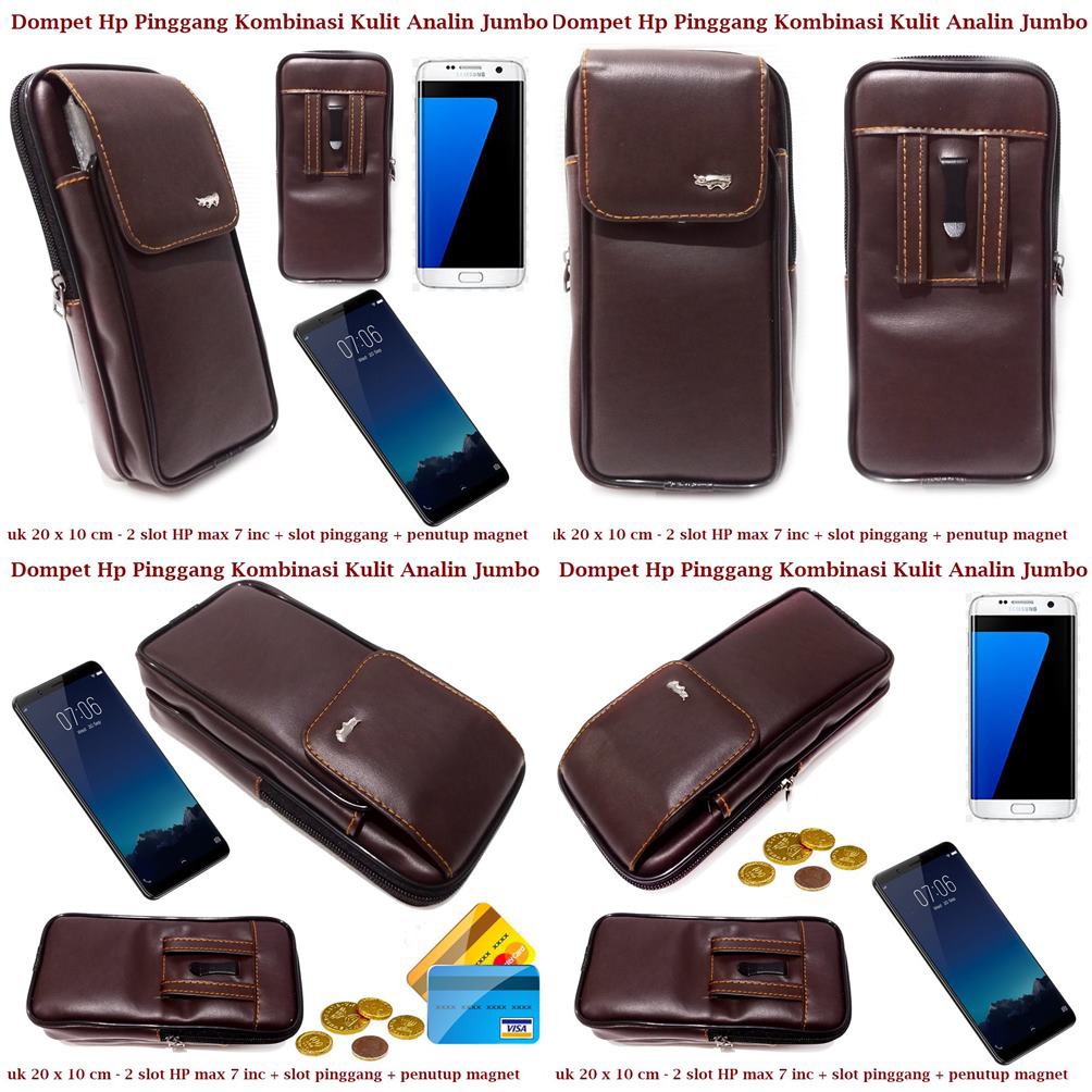 Dompet Case 2 Hp Pinggang Pria Kombinasi Jumbo Kulit Analin, Fesyen ...