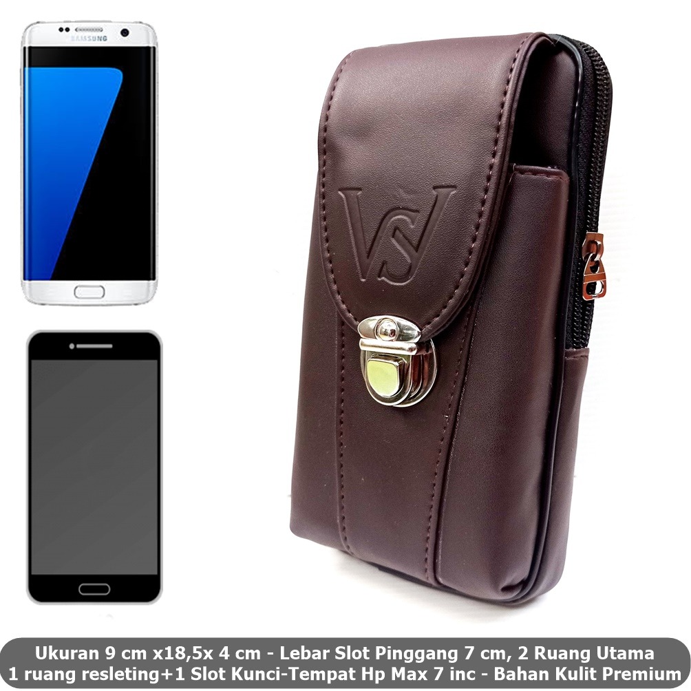 Dompet Kulit Hp Pinggang Pria Combi Key Kunci Max 7 ws Coffee, Fesyen ...