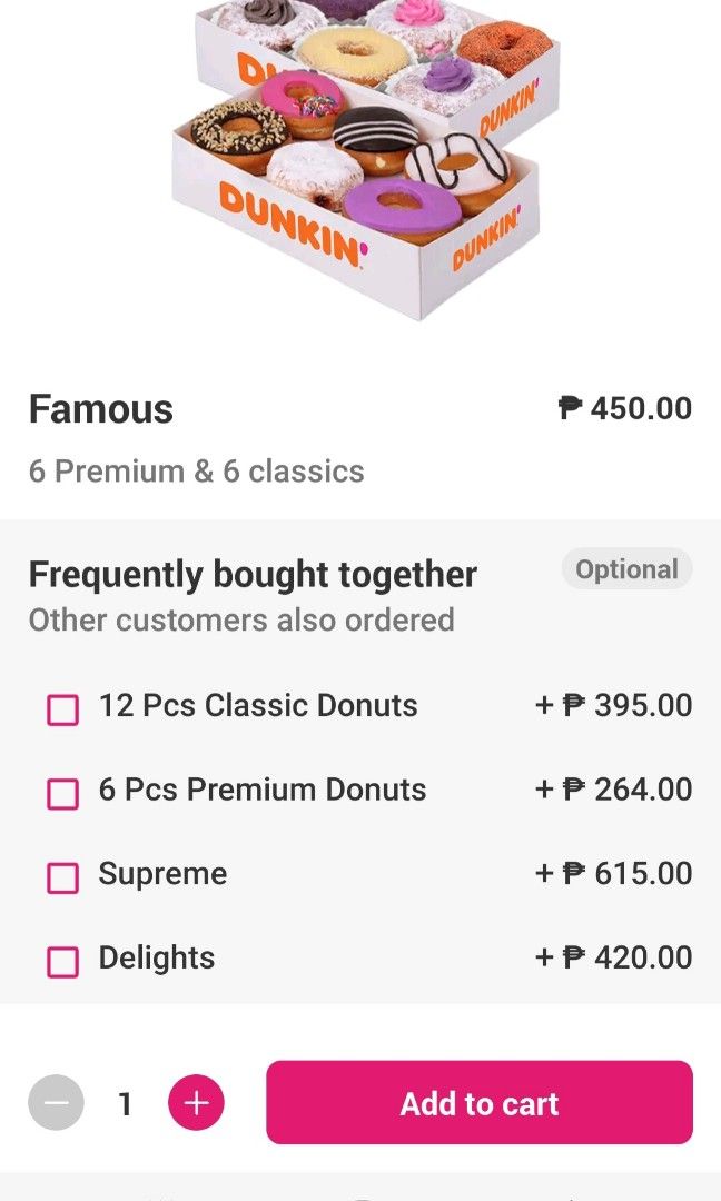 Dunkin' Donuts Famous Bundle Voucher, Tickets & Vouchers, Vouchers on ...