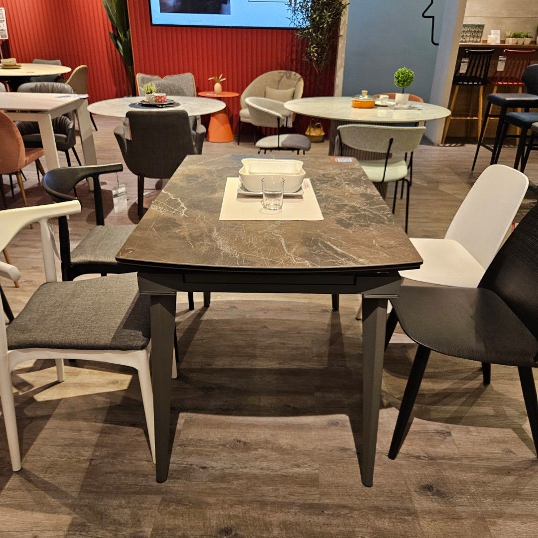 Emery Extendable Ceramic Dining Table (1 Unit Left), Furniture & Home ...