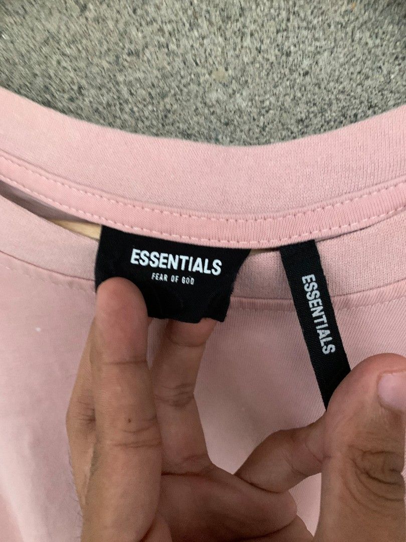 Essentials Reflectorized Pink T shirt, Men's Fashion, Tops & Sets ...