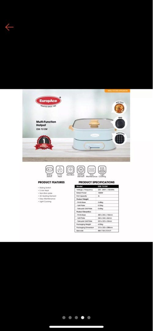 Europace Multi-function Hotpot, TV & Home Appliances, Kitchen ...