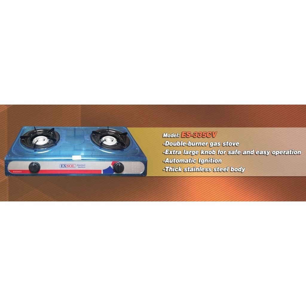 EXSOL DOUBLE BURNER GAS STOVE, Furniture & Home Living, Kitchenware ...