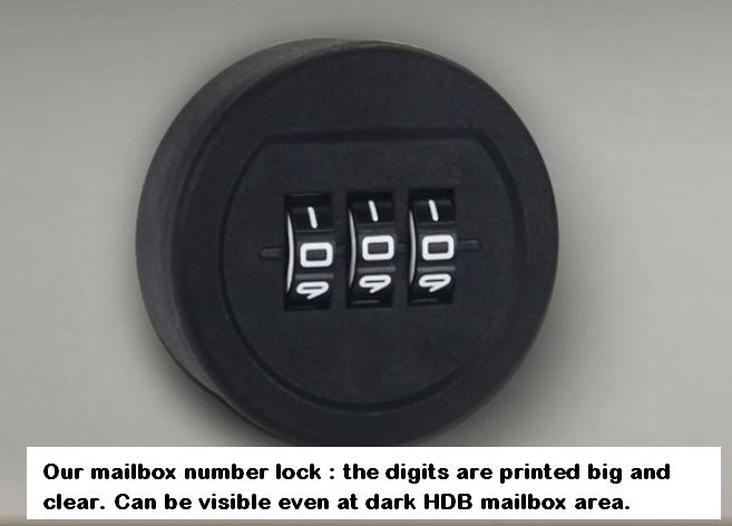EZwares 3 digits number lock = Suits all HDB Condos letterbox, cabinets ...