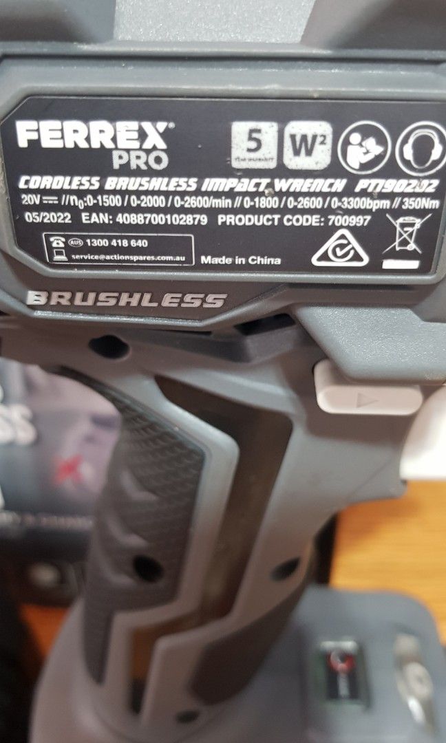 Ferrex pro 20v cordless brushless impact wrench, Commercial ...
