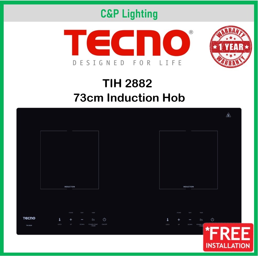 [Free Installation] Tecno 73cm 2 Burner Built-In Induction Cooker Hob ...