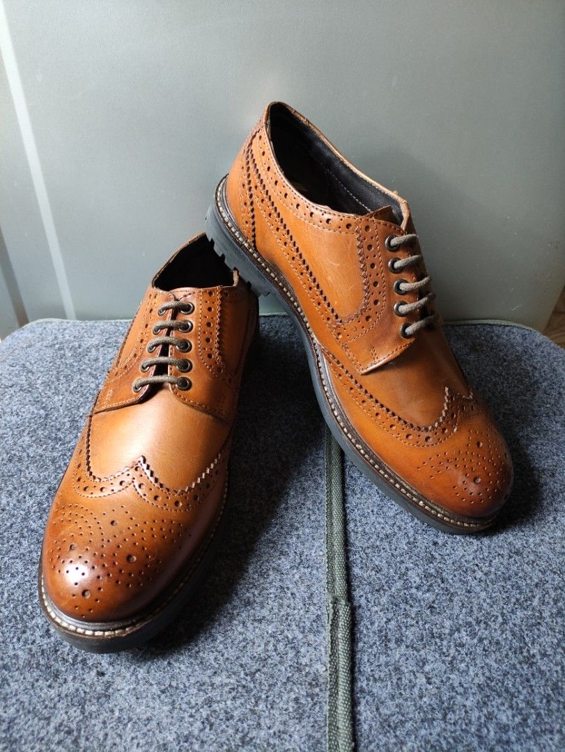 Full Brogue Wingtip Derby Shoes (Goodyear Welted) for Men on Carousell