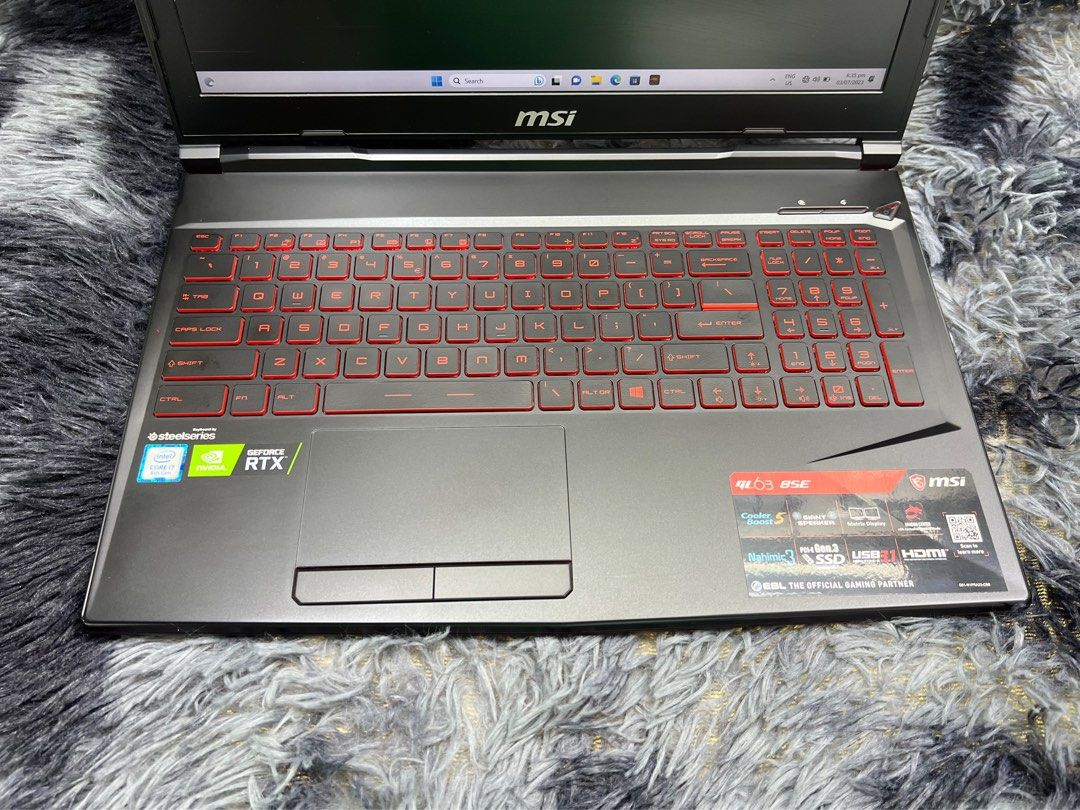 Gaming LapTop MSI GL63 Core i7 16Gb Ram 1Tb+ 256Gb SSD 15inch FHD RTX ...