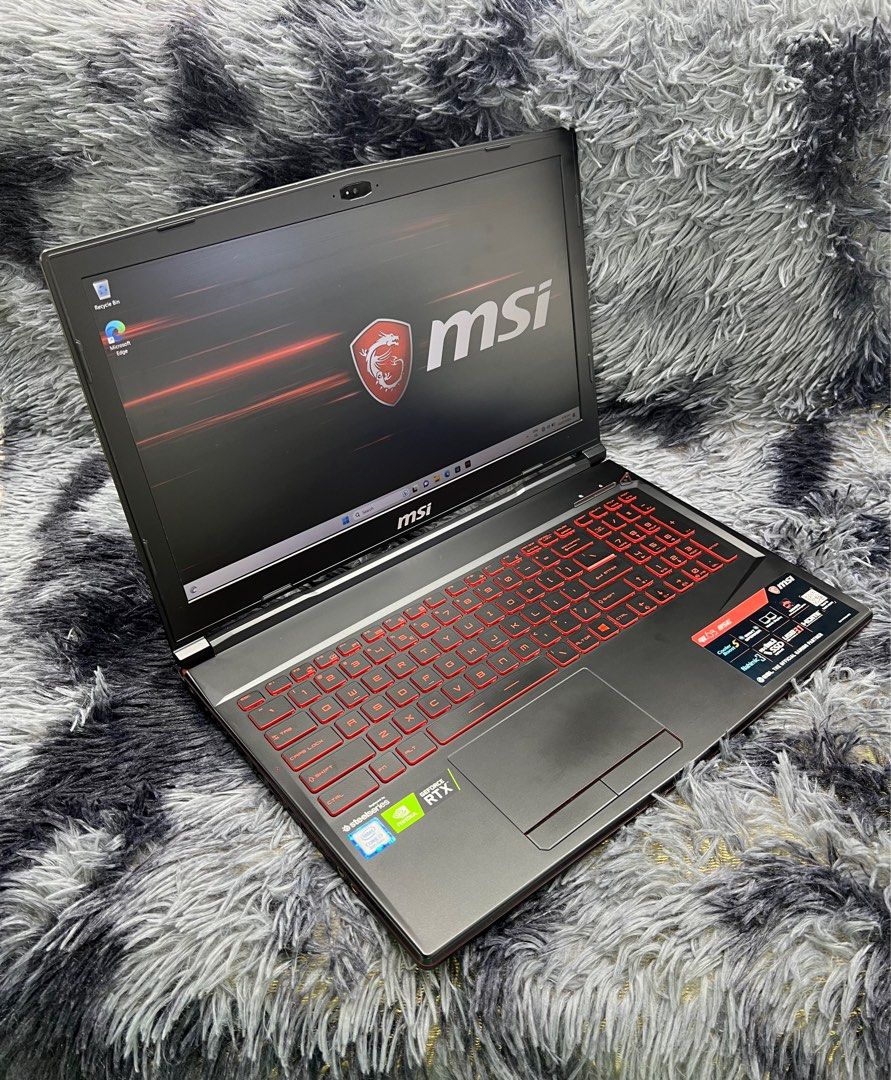 Gaming LapTop MSI GL63 Core i7 16Gb Ram 1Tb+ 256Gb SSD 15inch FHD RTX ...